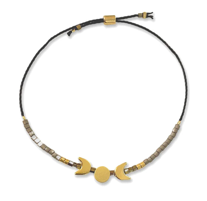 Triple Moon Bracelet - Neutral / Gold | Indie Indie Bang! Bang!